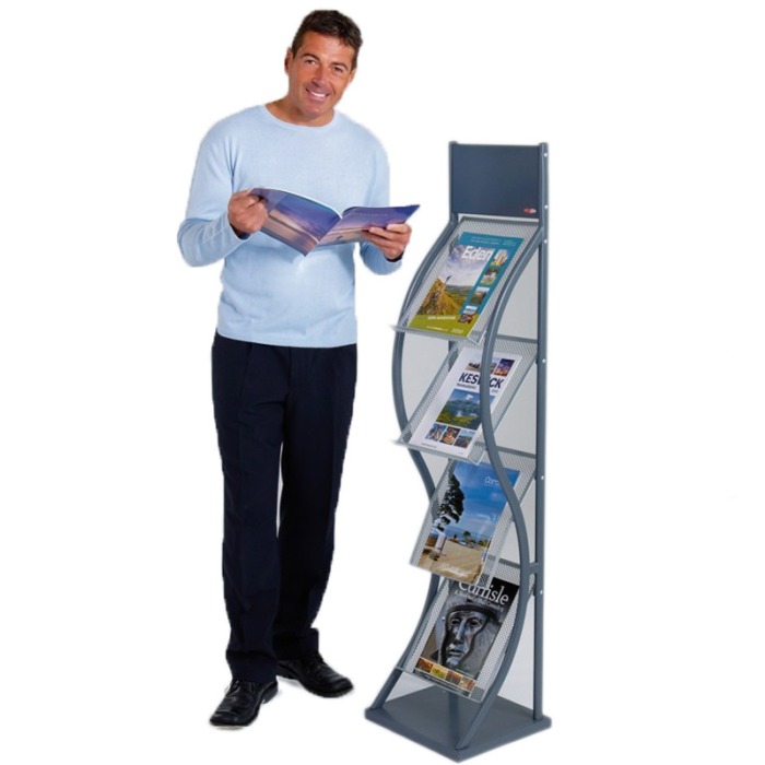 Mesh Free Standing Brochure Holder - 4/8xA4 | Discount Displays