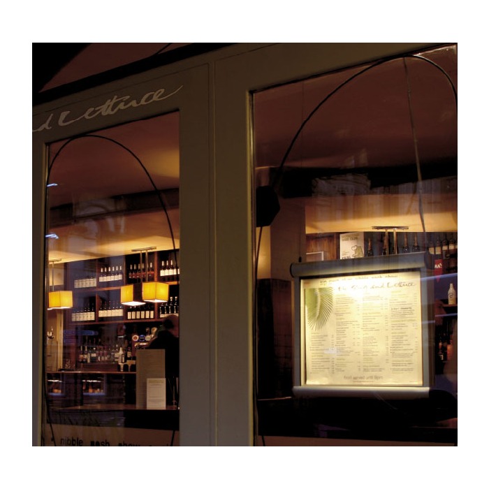 Wall/Window Menu Display Case | Discount Displays