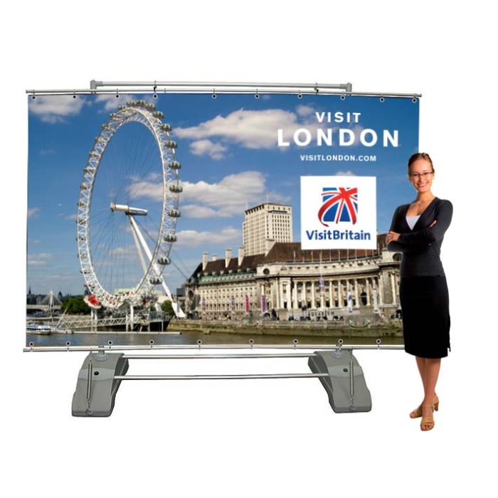 Giant Outdoor Banner Stand - 2500mm Wide