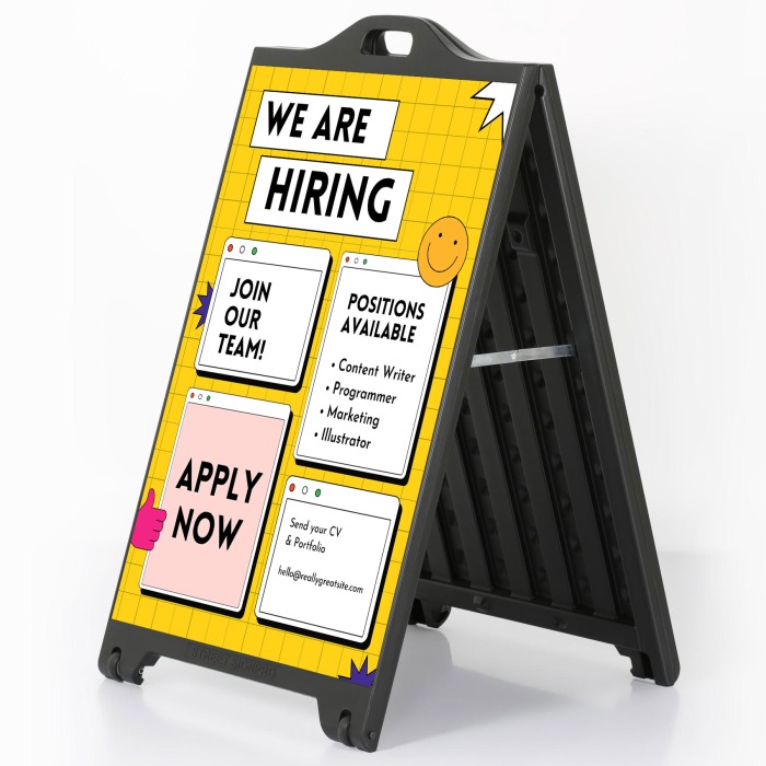 Plastic A-Frame Pavement Sign | Printed Vinyl Graphics